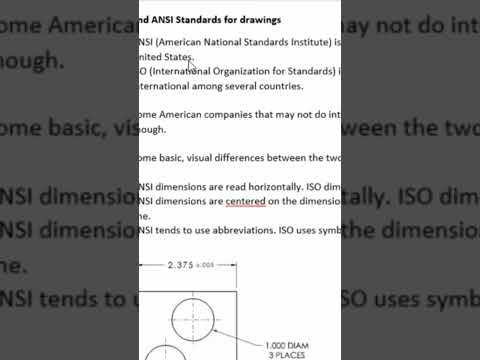 ISO and ANSI Standards for Drawing
