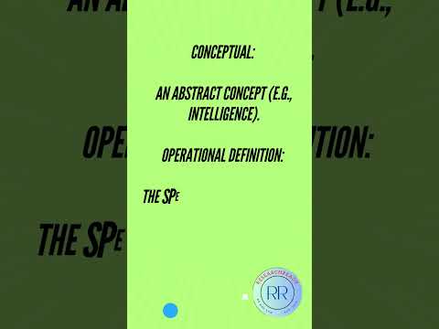 operational vs conceptual definition