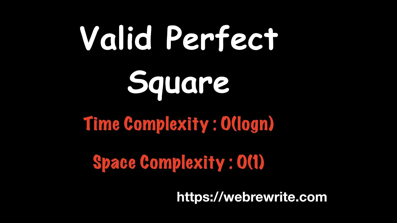 Valid Perfect Square LeetCode | Java | Check Valid Perfect Square using Binary Search