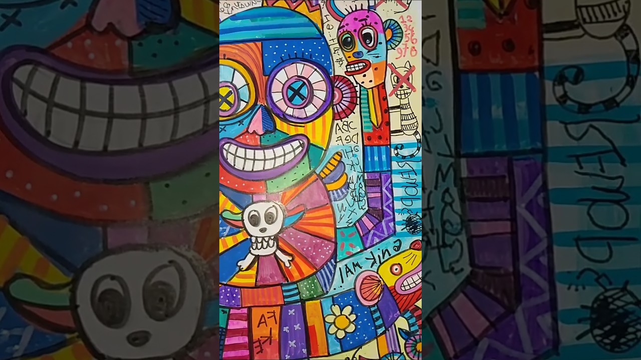 lukisan ini aku kasih judul: terimakasih ayah 😁#shorts