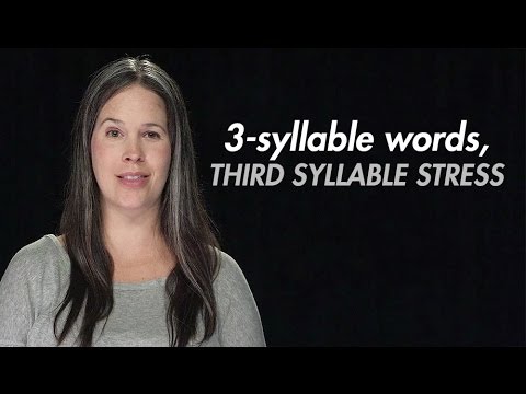 3-syllable Word Stress