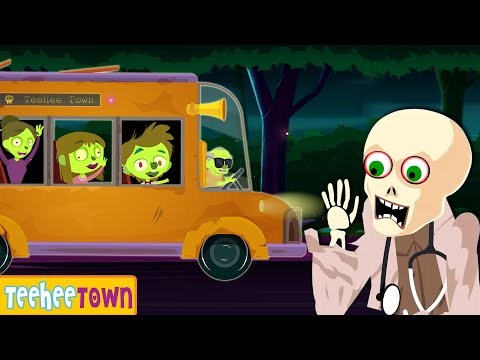 ๐ด Wheels On The Bus With Skeletons | Halloween Songs For Kids | TeeHee Town
