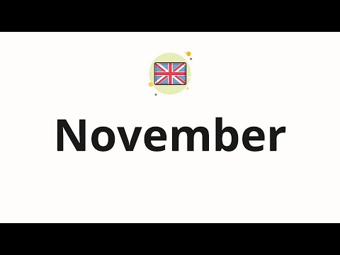 How to pronounce November