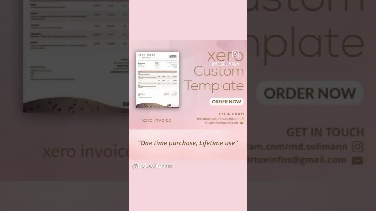 Custom Xero Invoice Template To Beautify Your Business #XeroInvoice #XeroCustomTemplate
