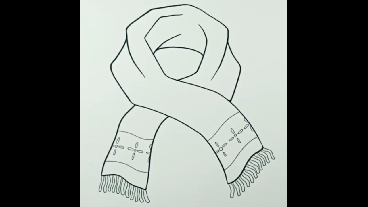 How to draw Scarf #shorts