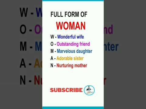 woman fullform / fullform of woman / woman acronym / acronym of woman #woman #fullform #shorts