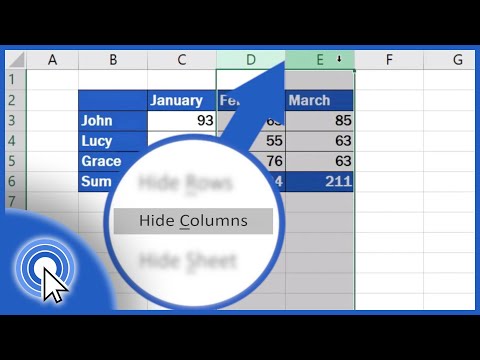 How to use button to show hide columns in Excel?