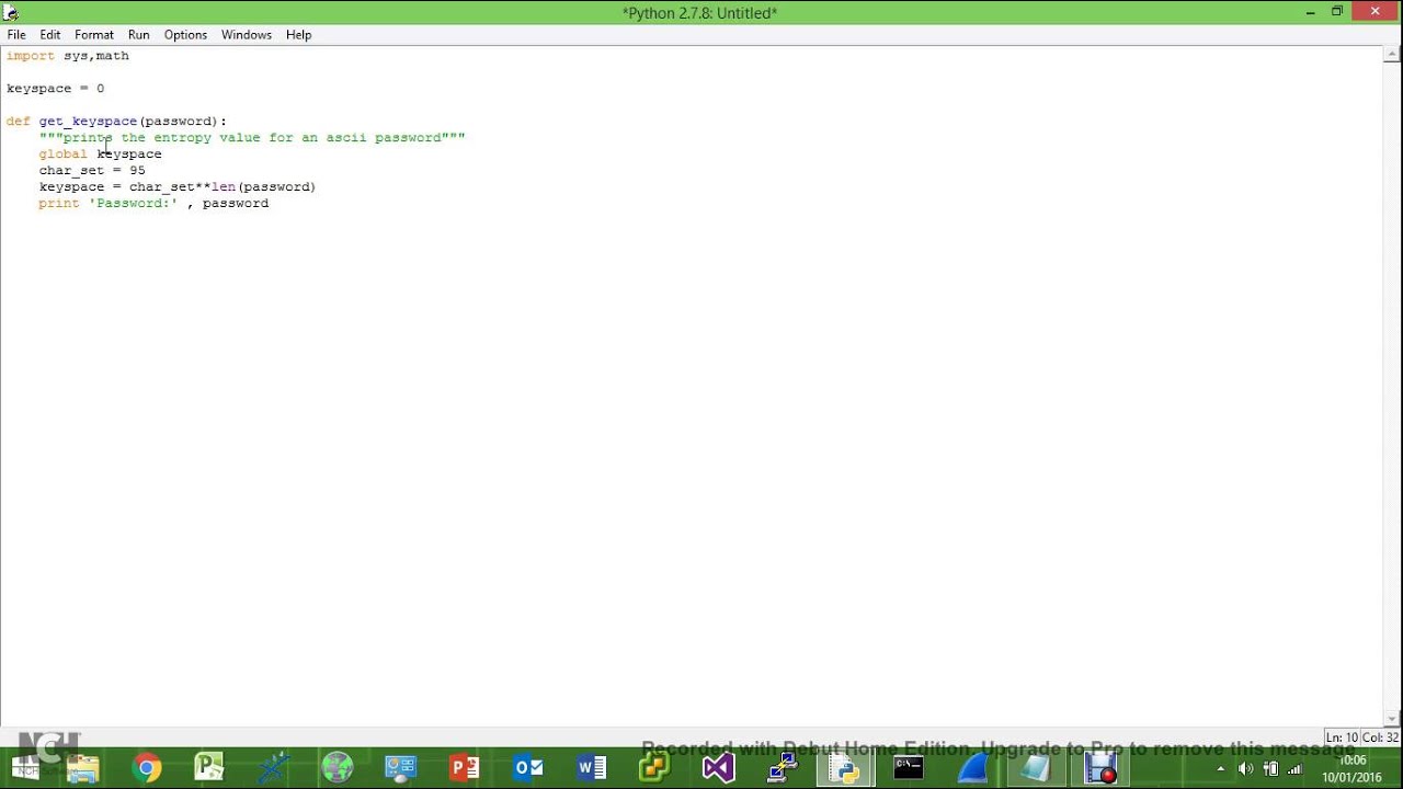 Python - Password Entropy