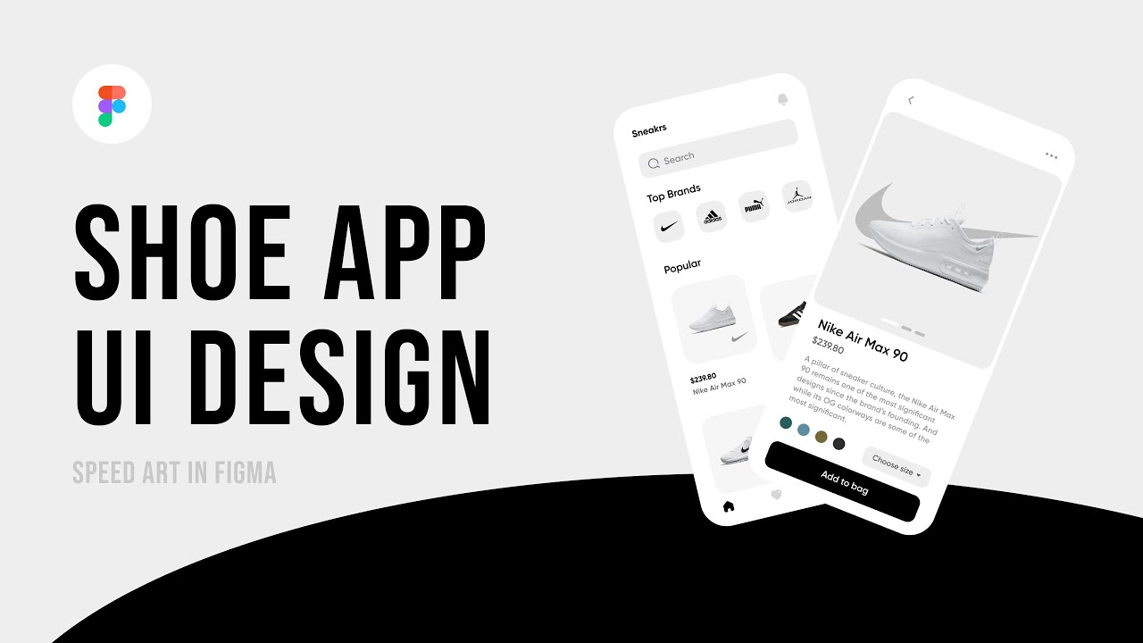 Shoe App UI Design using Figma (App UIUX Design | speed art)