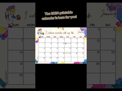 The 2024 printable calendar is here for you!