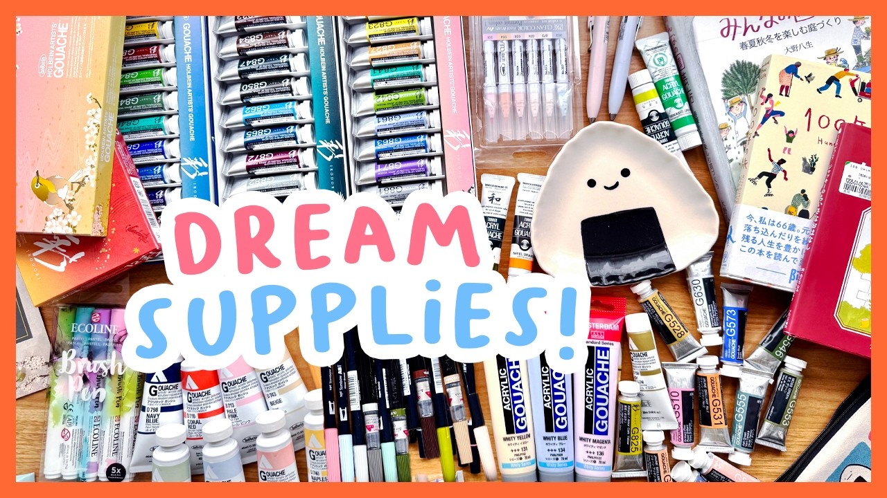 My BIGGEST Art Haul from Japan! Holbein Gouache, Brush Pens, Acrylic Gouache… 🤩🎨