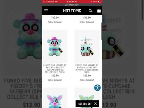 NEW FNAFColorway Plush GameStop #hottopic