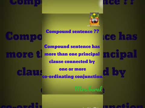 #Compound sentence#English grammar#Definition