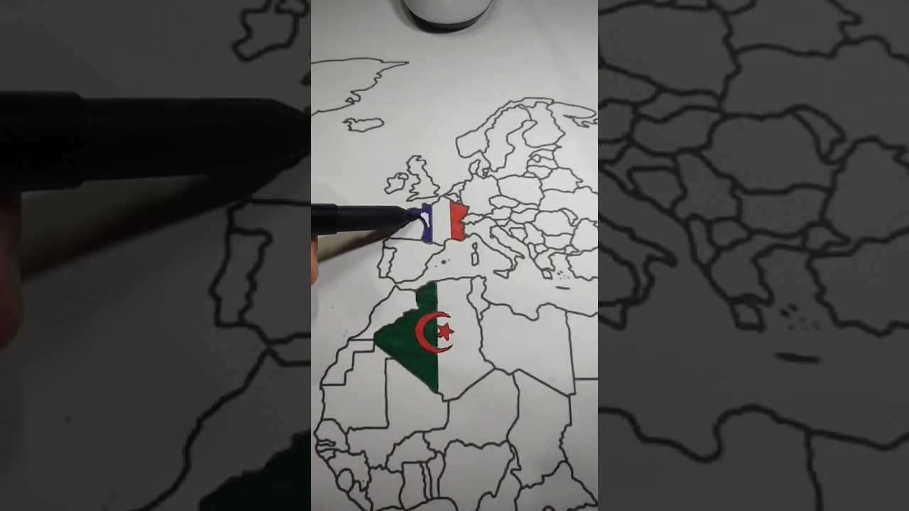 Mapa da França 🇫🇷 #art #france  #asmr #capcut #desenho #dibujo #draw #flag #inspiration #satisfying
