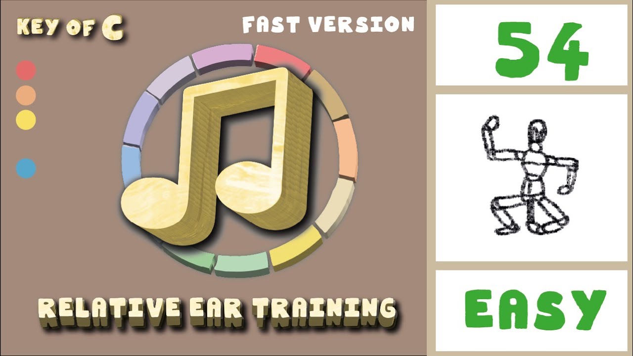 🎵 0054 - Relative Ear Training (FAST VERSION) (🔑 of C / Lvl 3-DRMS : 🟢Easy)