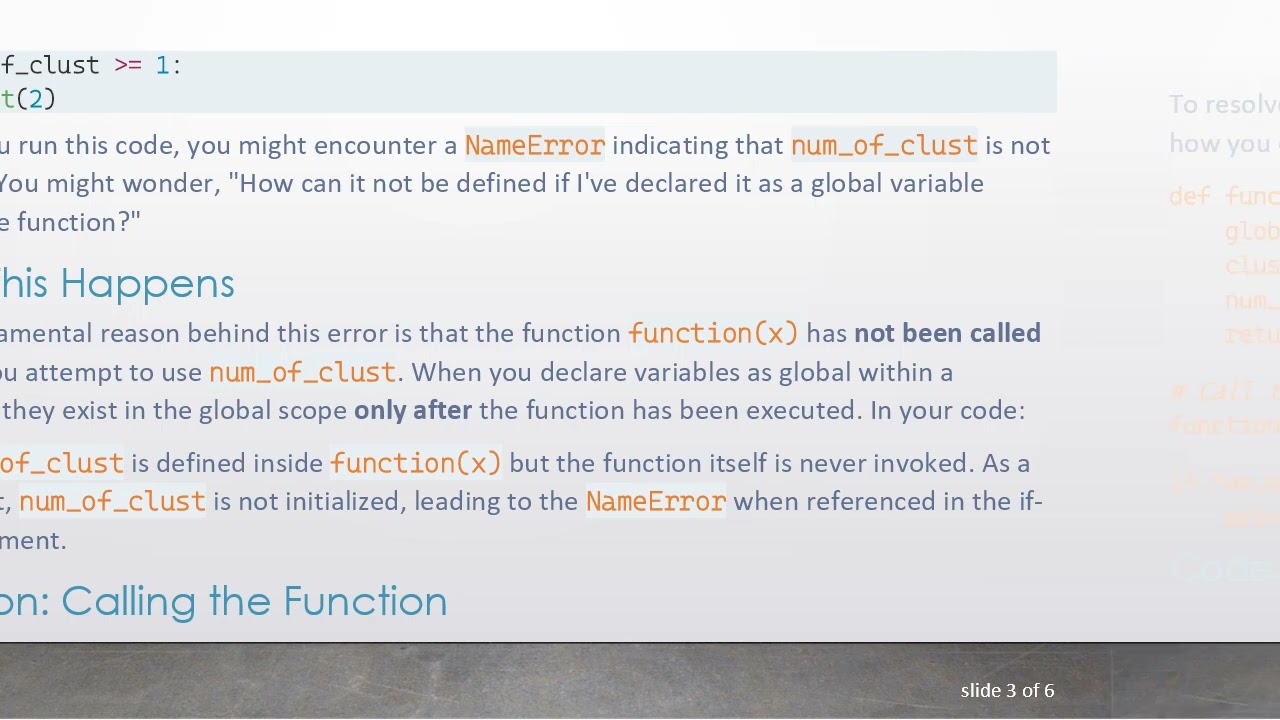 Understanding the Can't Access Global Variable Error in Python