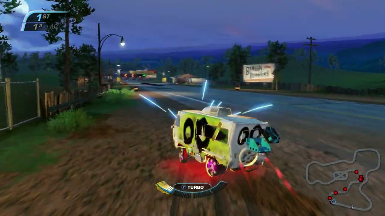 Arvy does a battle race on his home track