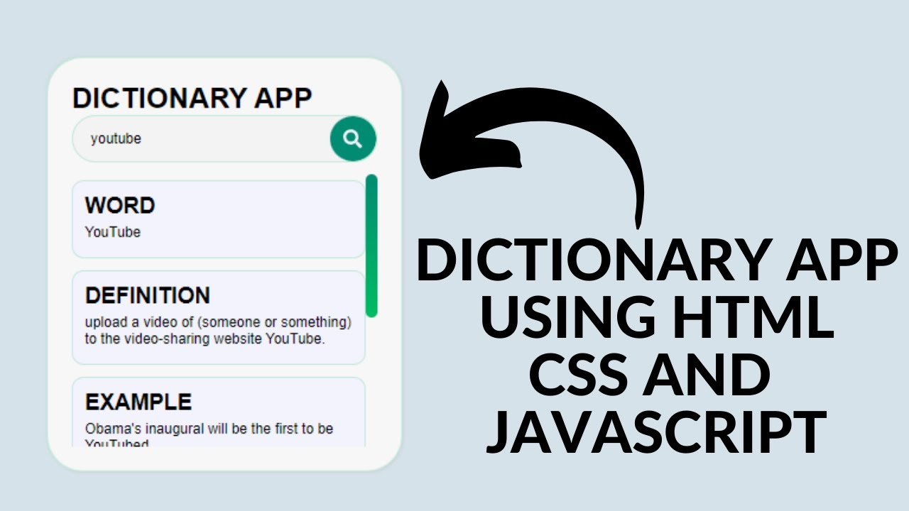 Make a dictionary using HTML,CSS AND JAVASCRIPT | Saunak Ghosh