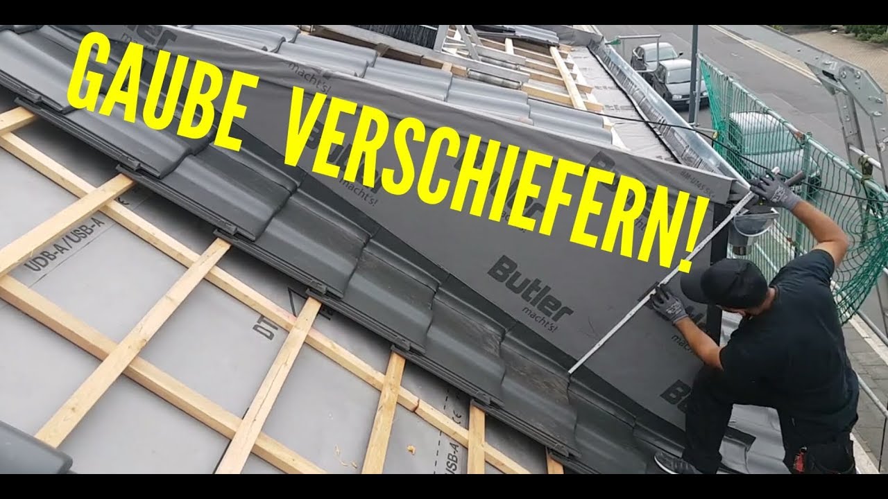 Dachdecker / Gaubenwange mit Venusblei einbleien und verschiefern