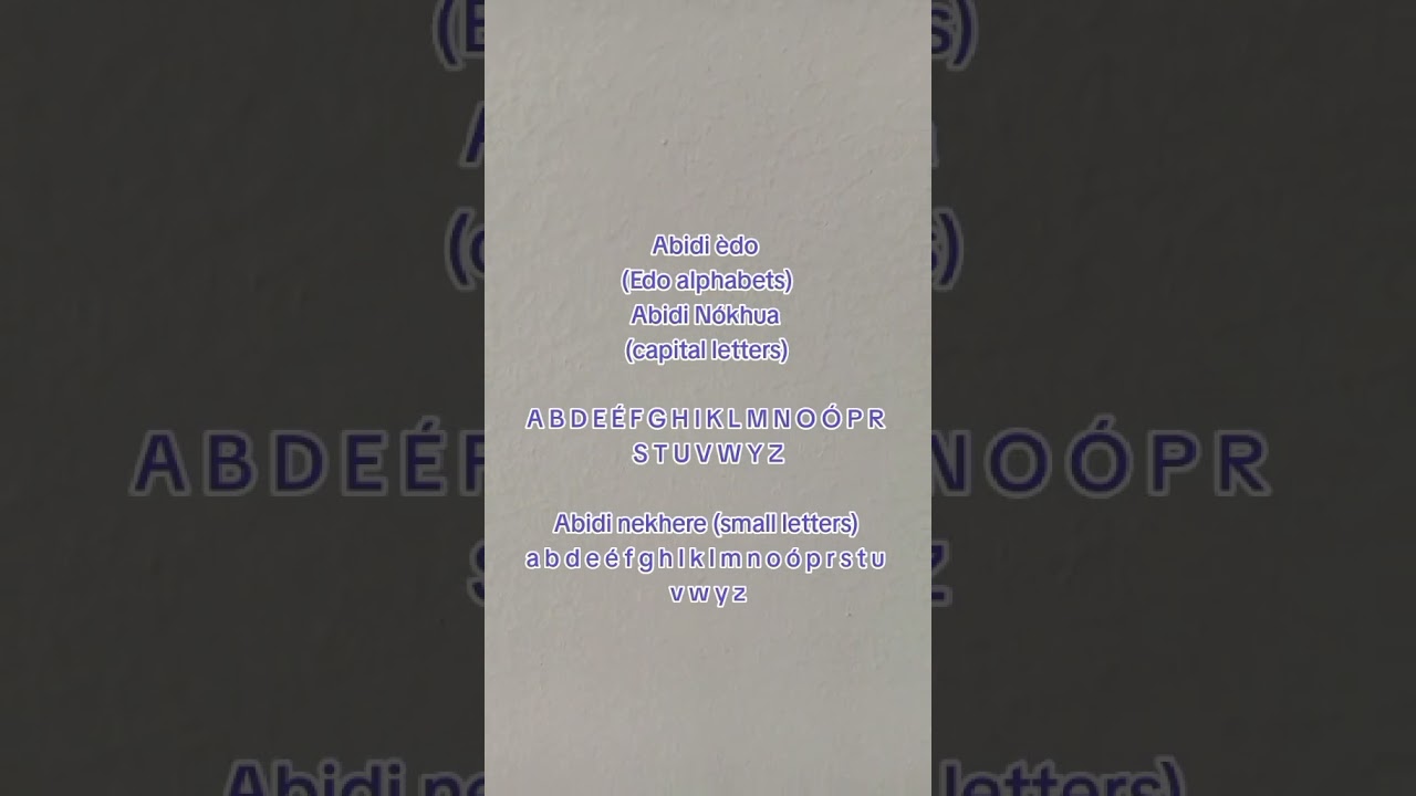 #abidiAfrican #African languages #Nigeria #edo  language