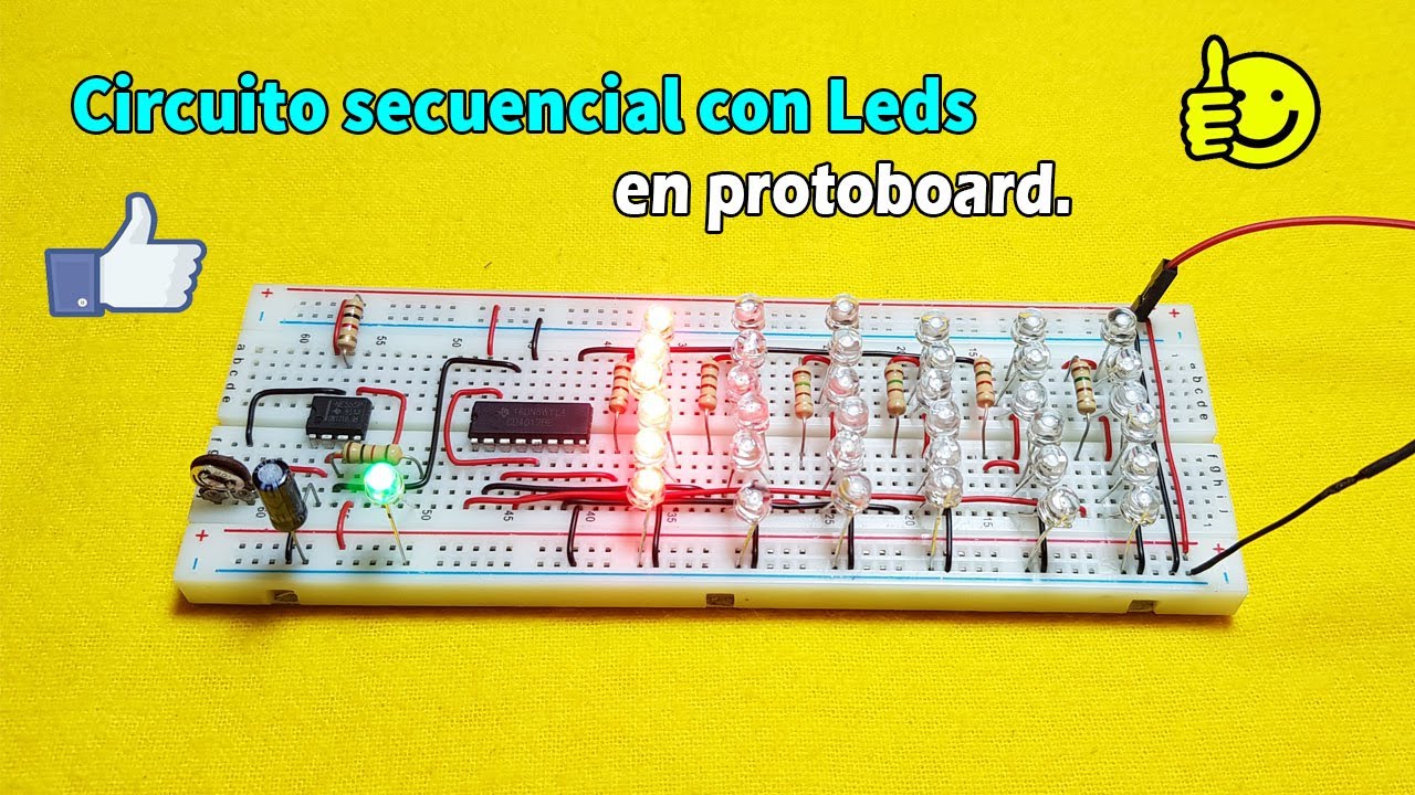 Very simple LED sequential circuit on a breadboard | Part 1
