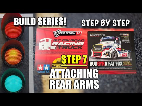 Tamiya Buggyra Fat Fox Racing Truck - Step 7 - Attaching the Rear Arms