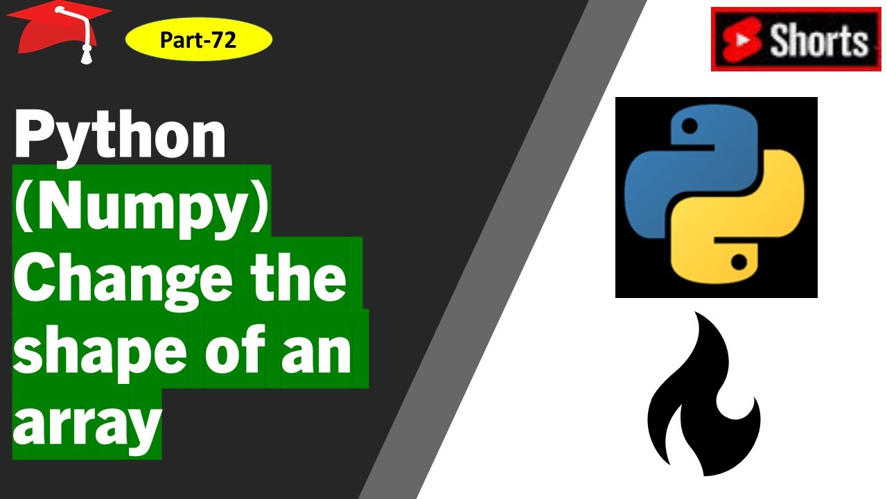 Python (numpy): Change the shape of an array #shorts