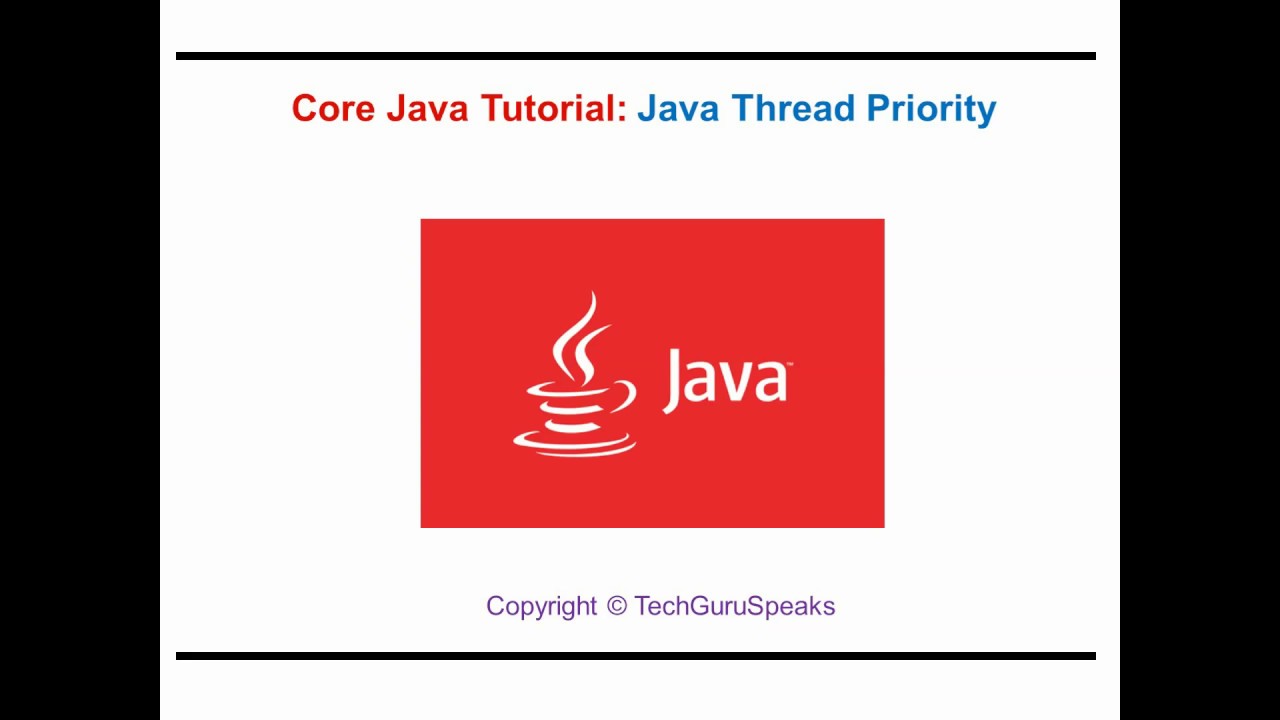 Core_Java_39 - Java Thread Priority