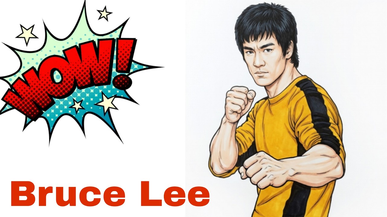 Bruce Lee Art: Step by Step Coloring for Beginners