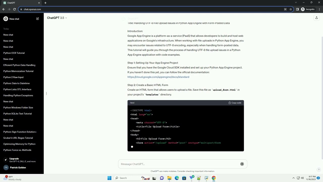 python appengine form posted utf8 file issue