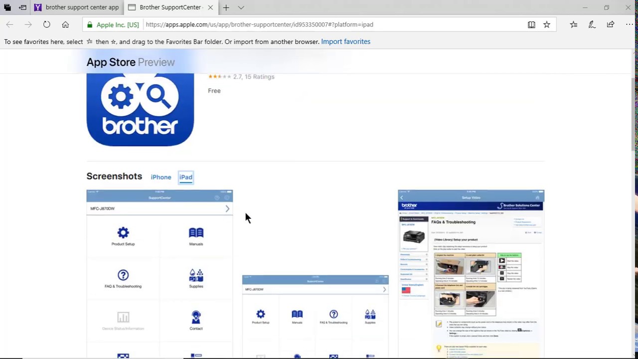 Brother Support Center App