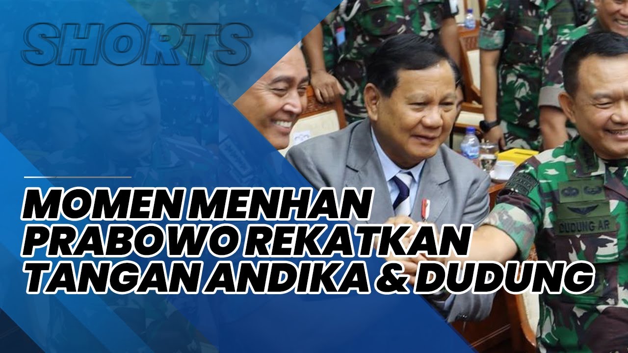 Menhan Prabowo Rekatkan Tangan Jenderal Andika & Jenderal Dudung yang ...