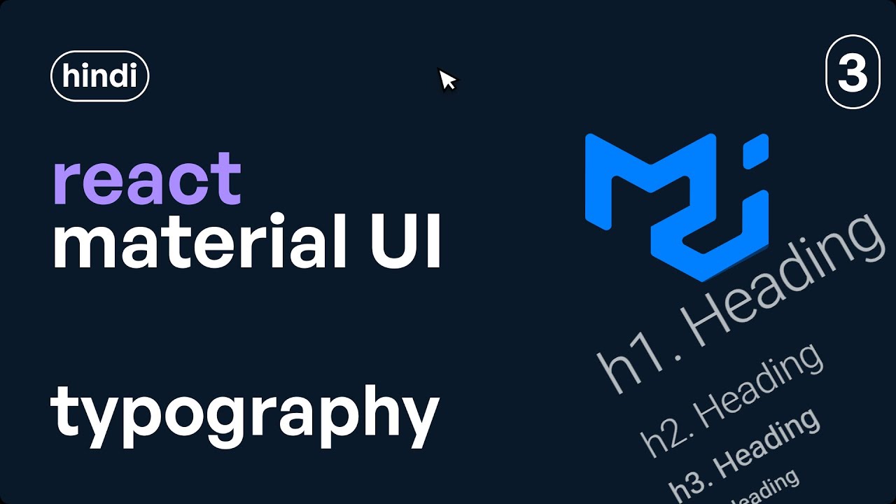 React Material UI / MUI Tutorial - 3 - Typography