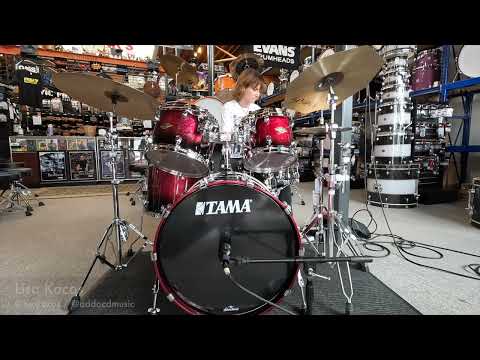 Tama Starclassic Walnut Birch 4pc Drum Kit in Molten Dark Raspberry Fade