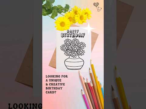 Coloring Happy birthday printable diy greeting card #5minutecrafts