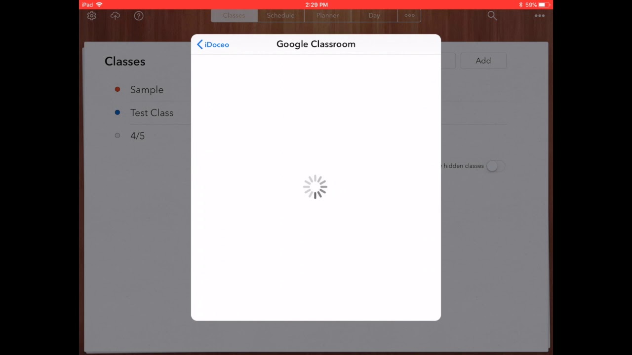 iDoceo - Import Class from Google Classroom