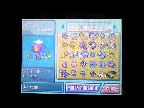 Pokemon Platinum - complete Sinnoh Pokedex