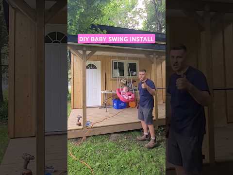 DIY BABY swing install from Little Tikes #babyswing #swing #littletikes #diyproject #diytips #reno
