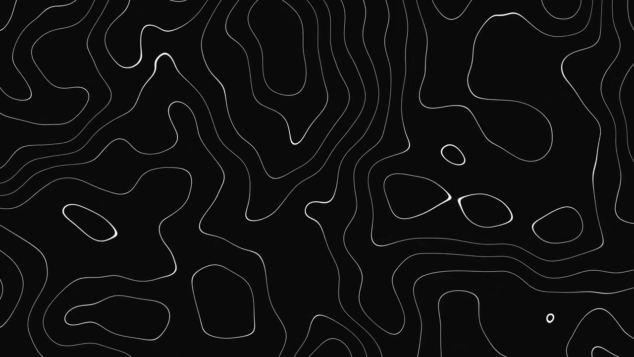 Abstract Black & White Wave Pattern | Topographic Line Art | 8H 4K 60FPS Background