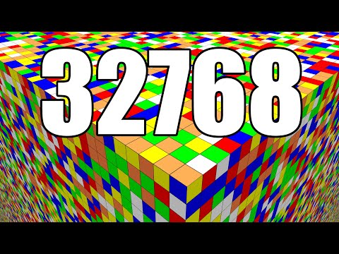 Large Scale Rubik's Cube Simulation - Solving 32768 Layers