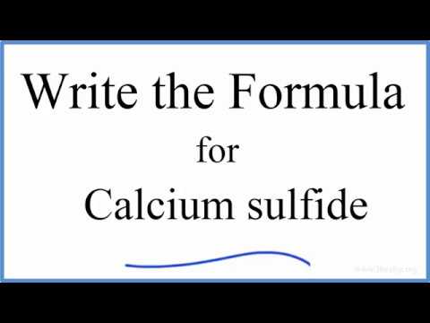 How to Write the Formula for CaS (Calcium sulfide)