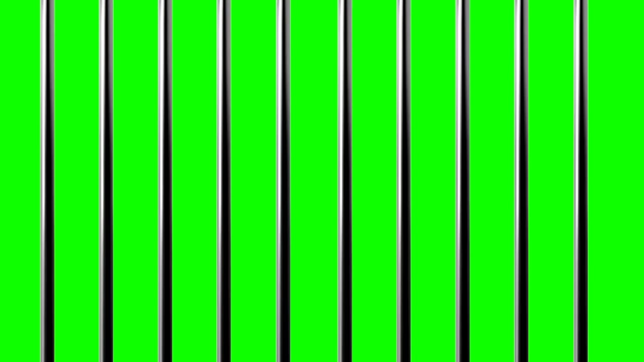 Prison door closing - Green screen (with sound)