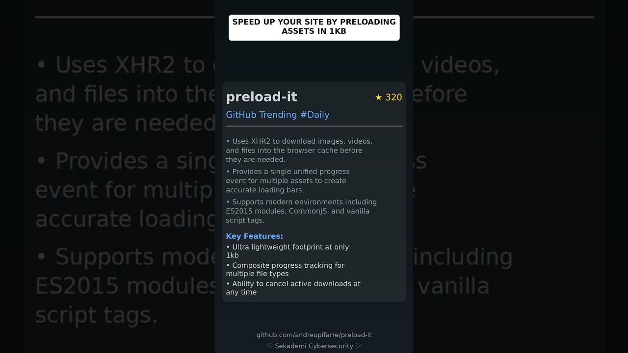 GitHub Trending Repositories: andreupifarre/preload-it 🇬🇧