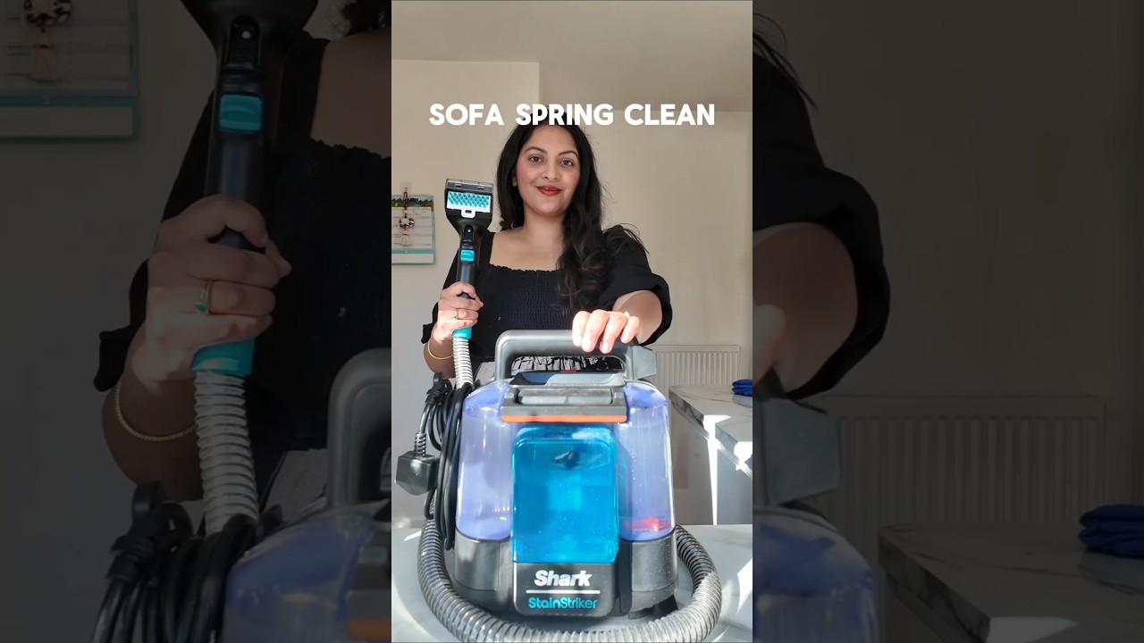 Sofa spring clean with my Shark StainStriker. 🌼🌸🫧#deepclean #sofaclean #springclean #cleaning