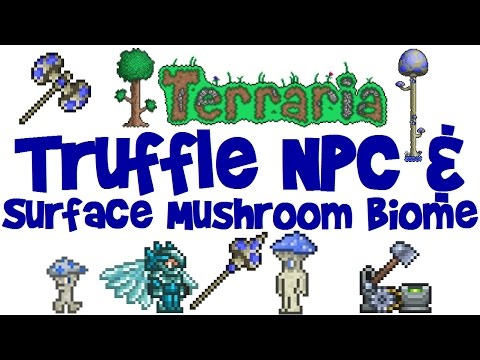 Truffle NPC House Guide, Surface Mushroom Biome, Grass Seeds, Spear and More! (Terraria 1.3 PC)