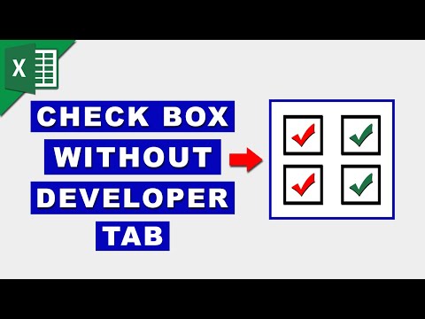 How to add a checkbox in Excel without Developer tab