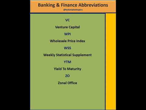 #acronyms #abbreviation #education #finance #banking