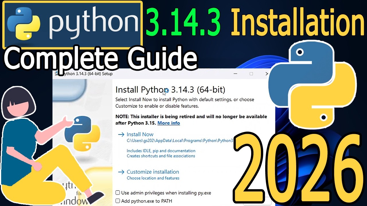 How to Install Python 3.14.3 on Windows 10/11 [ 2026 Update ] Python Demo Programs