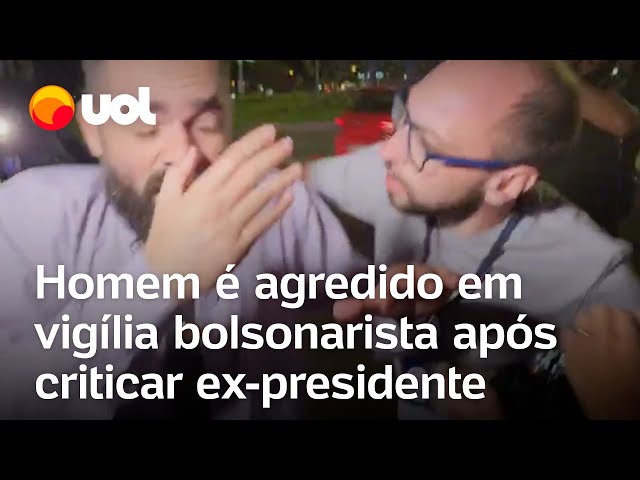 Homem é agredido em vigília bolsonarista após criticar ex-presidente