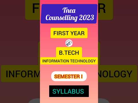 Engineering 2023 - 1st year Syllabus & subjects | IT Department |INFORMATION TECHNOLOGY | TNEA 2023
